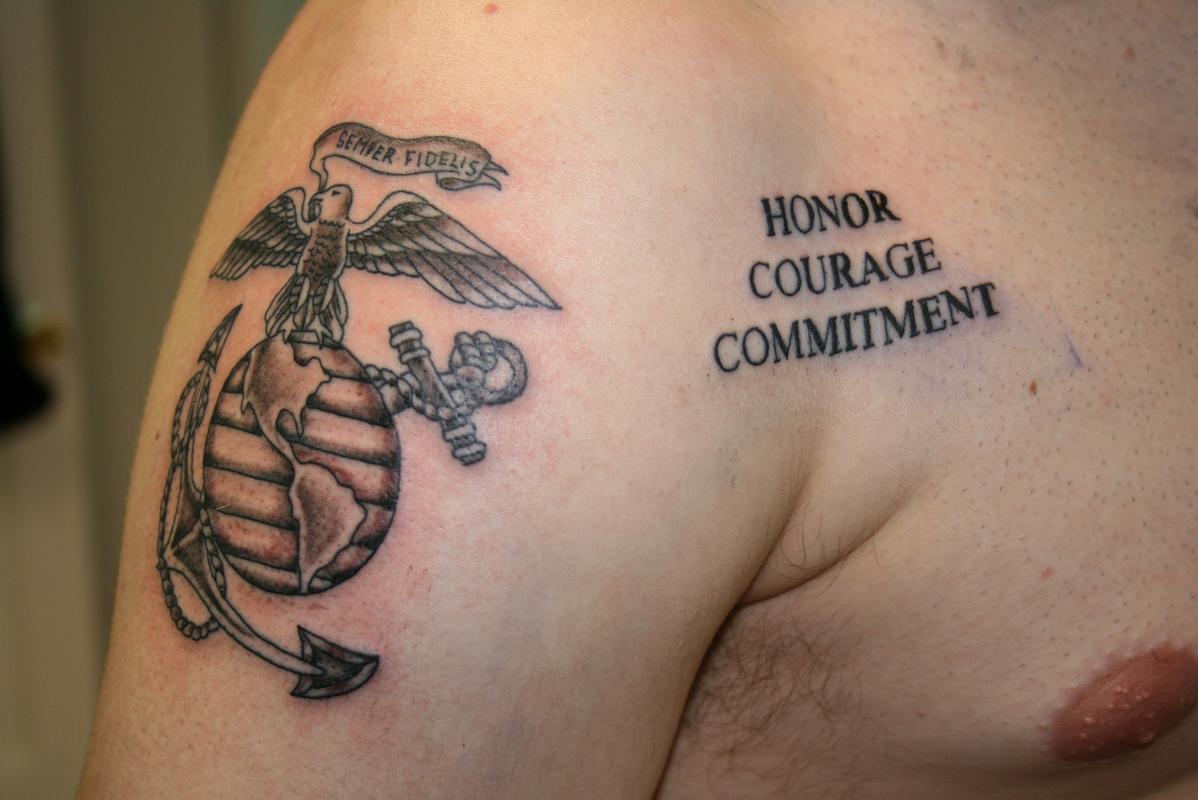 Honor Courage Commitment Usmc Tattoos